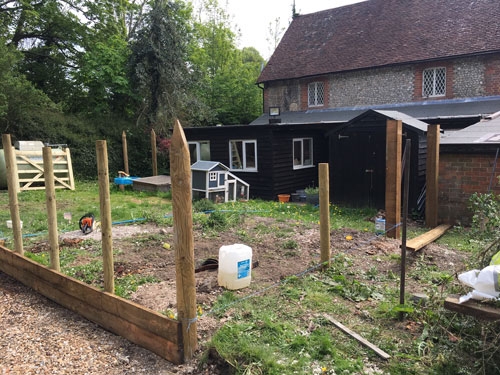 Chicken Run Brown Candover Alresford Hampshire - Fencing Landscaping
