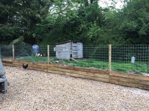 Chicken Run Brown Candover Alresford Hampshire - Fencing Landscaping